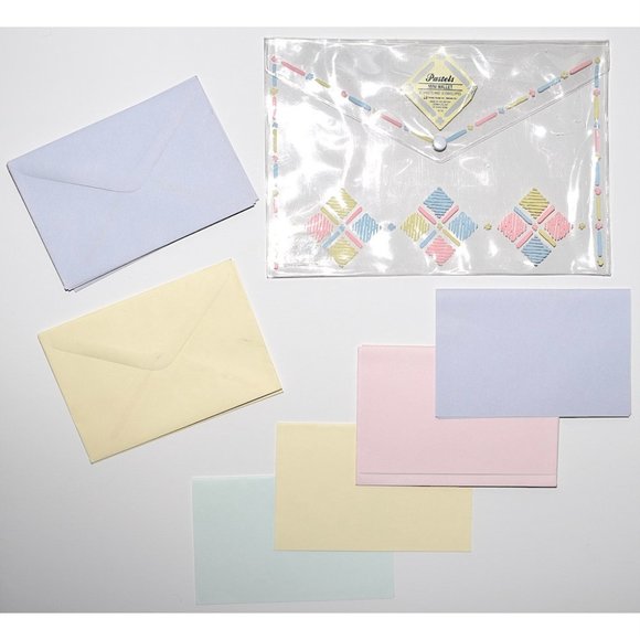 Vintage | Office | Vintage 8s Pastel Stationery Set In Matching ...